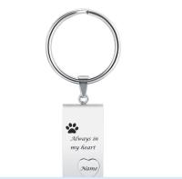 China Key Chain for Souvenir Memorial Cremation Jewelry Free Custom Engrave Stainless Steel for sale