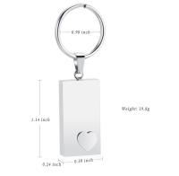 China Key Chain for Souvenir Memorial Cremation Jewelry Free Custom Engrave Stainless Steel for sale