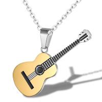 China Personalized Stainless Steel Guitar Pendants 2020 Fashion Silver Plated Occasion Gift for sale