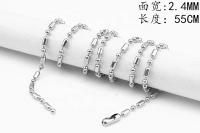 China Stainless Steel Bead Chain For Necklace Silver/Gold 2.2mm and 2.4mm Wide Chain Picture for sale