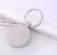 China 18K Gold Plated Stainless Steel Square and Round Cremation Keepsake Keyring for Jewelry for sale