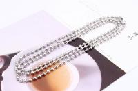 China Stainless Steel Ball Chain Necklace Silver/Gold 2.0mm Wide 16