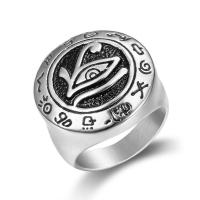 China Fashionable Stainless Steel Ring for Men Europe and USA Horus's Eyes Fashion Accessory for sale