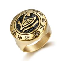 China Fashionable Stainless Steel Ring for Men Europe and USA Horus's Eyes Fashion Accessory for sale
