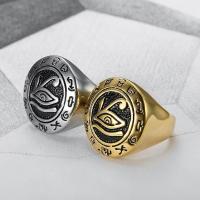 China Fashionable Stainless Steel Ring for Men Europe and USA Horus's Eyes Fashion Accessory for sale