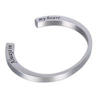 China Sample Making Cremation Urn Bracelet Engraved Letter Stainless Steel Waterproof Bracelet for sale