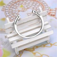 China Sample Making Cremation Urn Bracelet Engraved Letter Stainless Steel Waterproof Bracelet for sale
