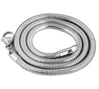 China Stainless Steel Round Snake Chain Pendant Necklace for Men Women Long-Lasting Jewelry for sale