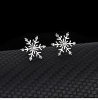 China Wedding/Gift S925 Sterling Silver Snowflake Stud Earrings Necklace Set for Retro Look for sale