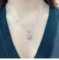 China Wedding/Gift S925 Sterling Silver Snowflake Stud Earrings Necklace Set for Retro Look for sale