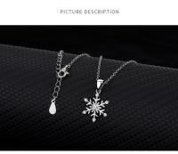 China Wedding/Gift S925 Sterling Silver Snowflake Stud Earrings Necklace Set for Retro Look for sale