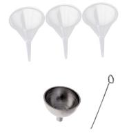 China CNC Inlay Technology Silver Plated Mini Metal Plastic Funnel Kit for Filling Cremation Jewelry Urns Ashes for sale