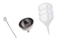China CNC Inlay Technology Silver Plated Mini Metal Plastic Funnel Kit for Filling Cremation Jewelry Urns Ashes for sale