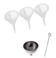 China CNC Inlay Technology Silver Plated Mini Metal Plastic Funnel Kit for Filling Cremation Jewelry Urns Ashes for sale