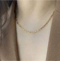 China 18K Gold Coated Stainless Steel BAMBOO Chain Necklace for European Korea Japan Women for sale