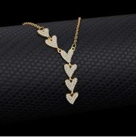 China Women's Niche Design Geometric Heart S925 Sterling Full Diamond Necklace for Luxury for sale