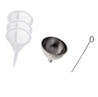 China CNC Inlay Technology Silver Plated Mini Metal Plastic Funnel Kit for Filling Cremation Jewelry Urns Ashes for sale