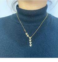 China Women's Niche Design Geometric Heart S925 Sterling Full Diamond Necklace for Luxury for sale