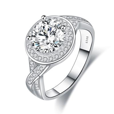 China Elegant Letter Zircon S925 Sterling Silver Ring with Eight Hearts Eight Arrows Design for sale