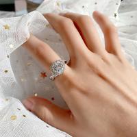 China Elegant Letter Zircon S925 Sterling Silver Ring with Eight Hearts Eight Arrows Design for sale