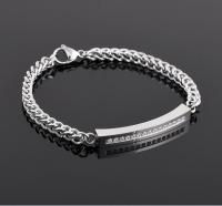 China Nice CZ Stone Crystal Memorial Ashes Urn Bracelet Keepsake Cremation Bangle Gift Occasion for sale