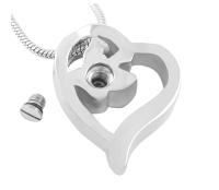 China Crystal Butterfly Heart Keepsake Pendant Necklace Stainless Steel Cremation Ashes Urn for sale