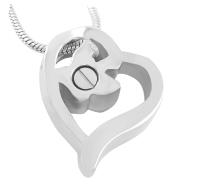 China Crystal Butterfly Heart Keepsake Pendant Necklace Stainless Steel Cremation Ashes Urn for sale