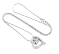 China Crystal Butterfly Heart Keepsake Pendant Necklace Stainless Steel Cremation Ashes Urn for sale