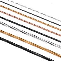 China DIY Jewelry Making Men Women 1.1mm/2mm/2.5mm/3mm Stainless Steel Box Chain Necklace for sale