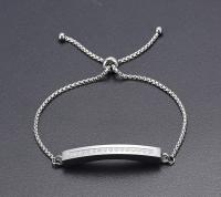 China Silver/Gold/Rose Gold Black Memorial Bangle With Clear Stone Cremation Bracelet For Ashes for sale