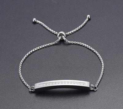 China Silver/Gold/Rose Gold Black Memorial Bangle With Clear Stone Cremation Bracelet For Ashes for sale