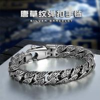 China Colorful Tang Grass Bracelet in 925 Silver for Men Hip Hop Street Fashion Ethnic Style for sale