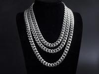 China Jewelry Type Pendants or Charms 12mm Rap Personality Hip Hop Cuba Chain Stainless Steel 316L Chains for sale