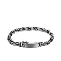 China Contracted Twine 925 Silver Double Safety Buckle Pin Bracelet Perfect for Men and Women for sale