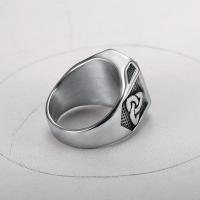 China Stainless steel Red Ruby Cross Ring for Men in Europe or America Edgy Hip-hop Fashion for sale