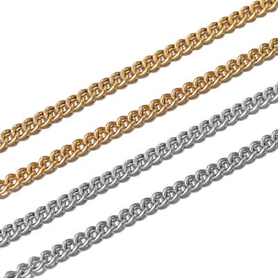 China Customizable Stainless Steel Curb Chains for DIY Bracelet Necklace Decoration for sale