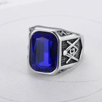 China Europe or America AG Red Diamond Ring Silver Plated and Made of 316L Stainless Steel for sale
