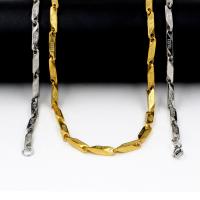 China Stainless Steel 4mm Width 55cm Thick Long Necklace Men Kpop Basic Accessory Music Club for sale
