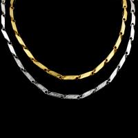 China Stainless Steel 4mm Width 55cm Thick Long Necklace Men Kpop Basic Accessory Music Club for sale