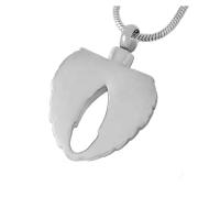 China USA National Flag Angel Wing Cremation Urn Pendant Jewelry Stainless Steel Material for sale