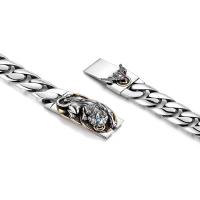 China 925 Sterling Silver Men's Fashionable High Sense Niche All Solid Turquoise Pixiu Bracelet for sale