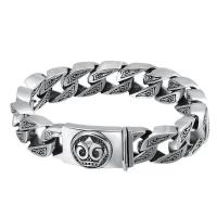 China Ethnic Style S925 Sterling Silver Ring Buckle Bracelet for Men's Domineer Personality for sale