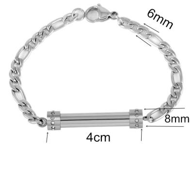 China Free Shipping Personalized DIY Stainless Steel Cremation Jewelry Bracelet for Women Men for sale