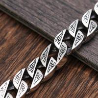 China Ethnic Style S925 Sterling Silver Ring Buckle Bracelet for Men's Domineer Personality for sale