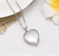 China Stainless Steel Heart Wing Feather Cremation Pendant Necklace Unique Designs for Women for sale