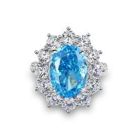 China Light Luxury Platinum Ring for Women High Carbon Diamond 8 Carat Blood Pigeon Egg Gem for sale