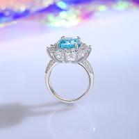China Light Luxury Platinum Ring for Women High Carbon Diamond 8 Carat Blood Pigeon Egg Gem for sale