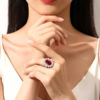 China Light Luxury Platinum Ring for Women High Carbon Diamond 8 Carat Blood Pigeon Egg Gem for sale