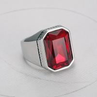 China European and American Fashion Smooth Square Gemstone Ring for Men's Creative Jewelry for sale