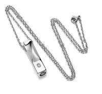 China Stainless Steel Memorial Jewelry Keepsake Necklace for Human Ashes Rose Gold Plated for sale